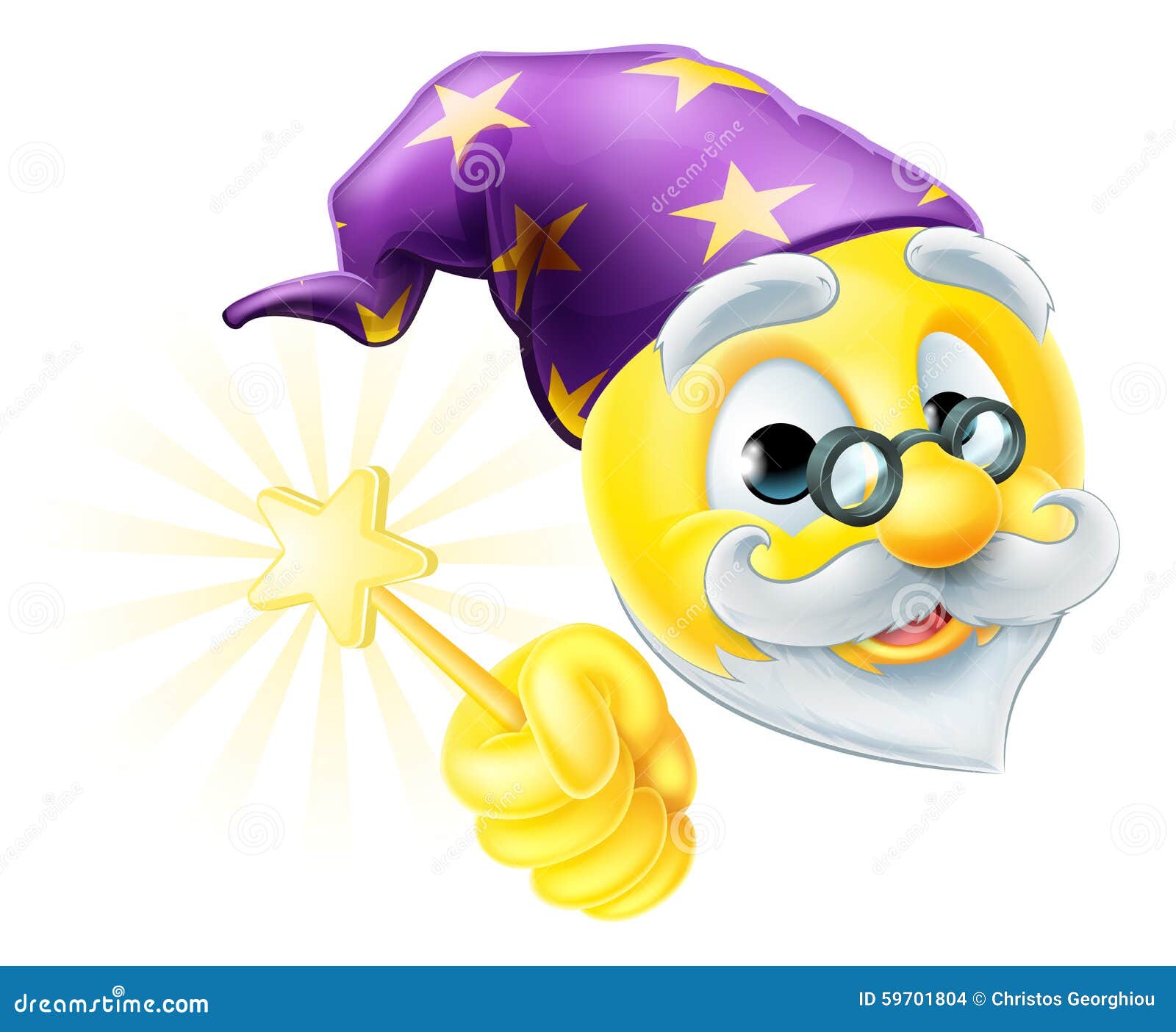 Zauberer Emoji-Emoticon vektor abbildung. Illustration von magier ...