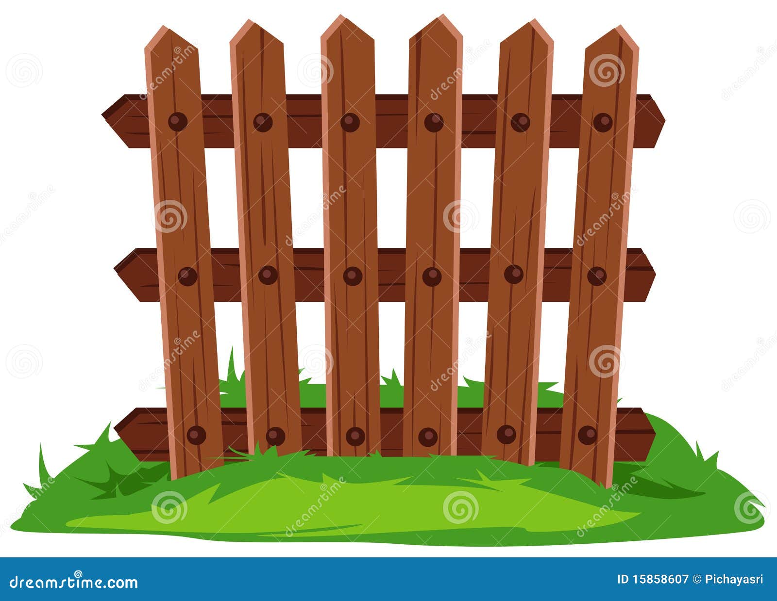 Zaun vektor abbildung. Illustration von getrennt, abbildung - 15858607