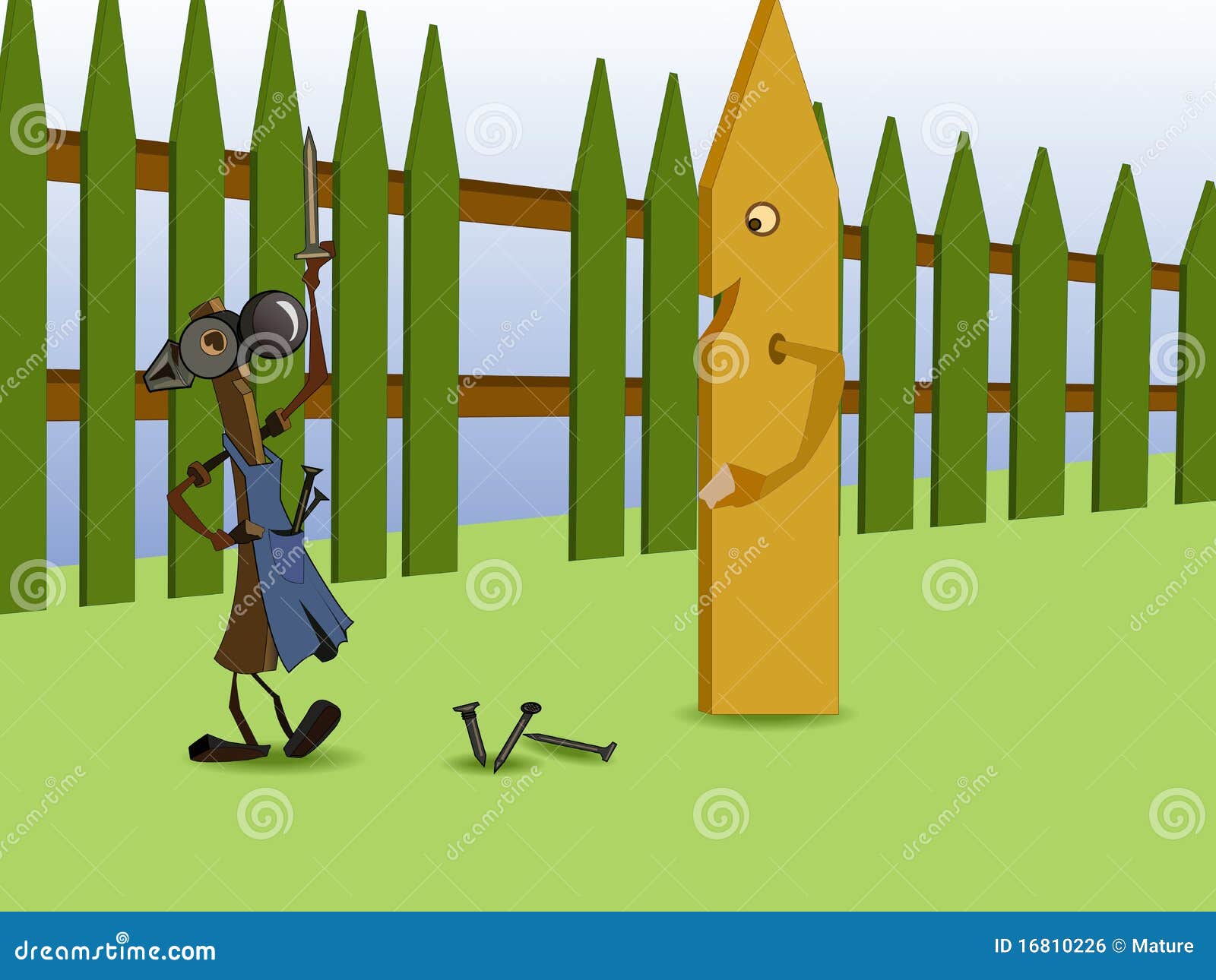 Zaun. vektor abbildung. Illustration von industrie, abbildung - 16810226