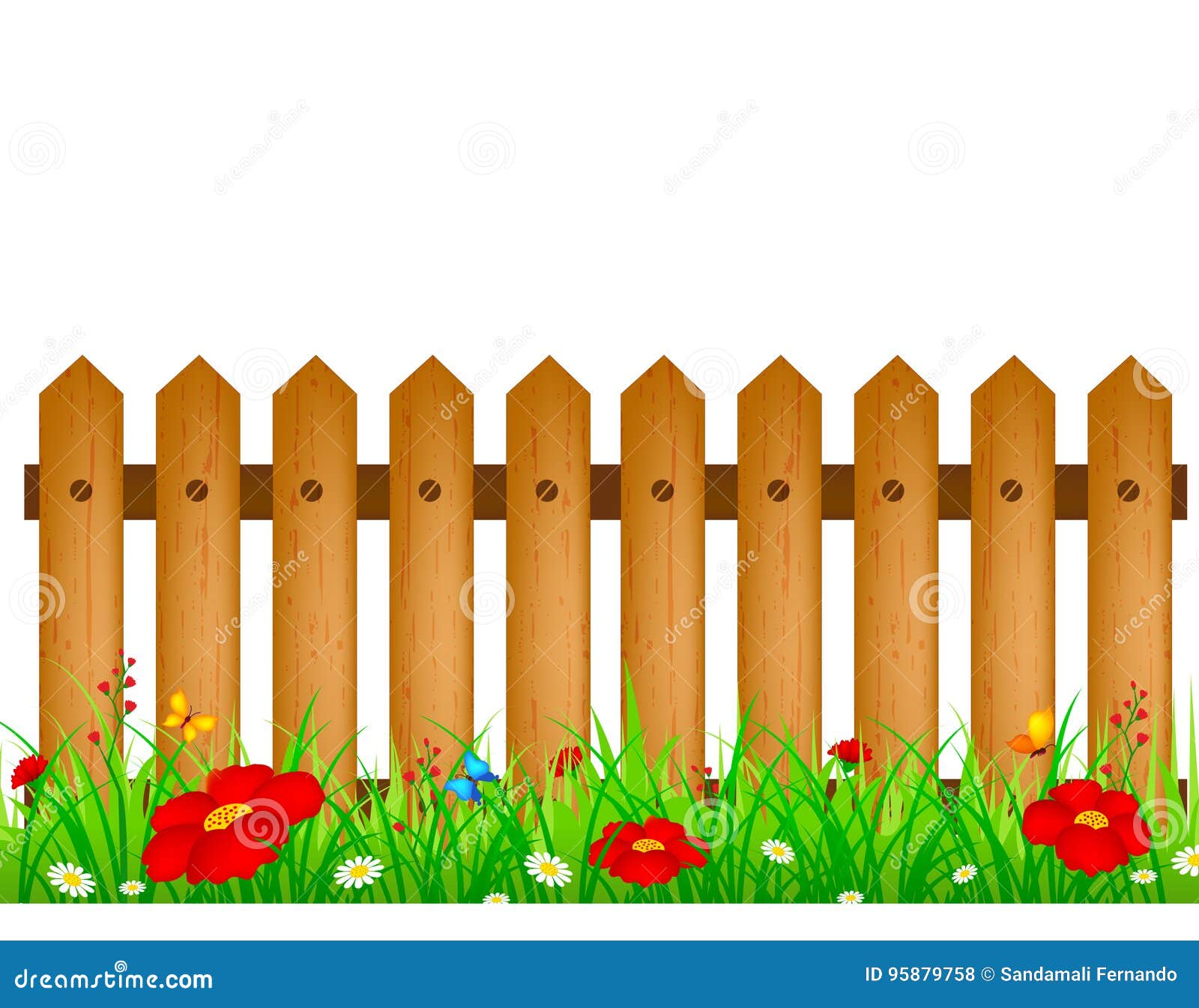 Zaun stock abbildung. Illustration von muster, kunst - 95879758