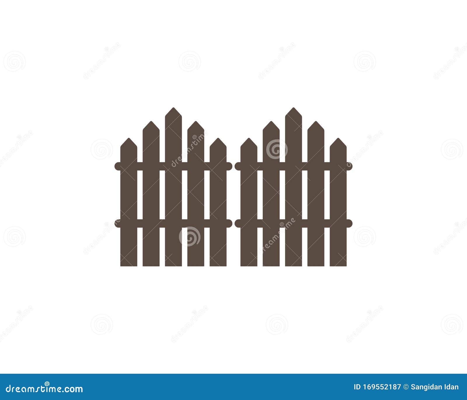 Zaun-Symbol-Logo-Vektorgrafik Vektor Abbildung - Illustration von ...