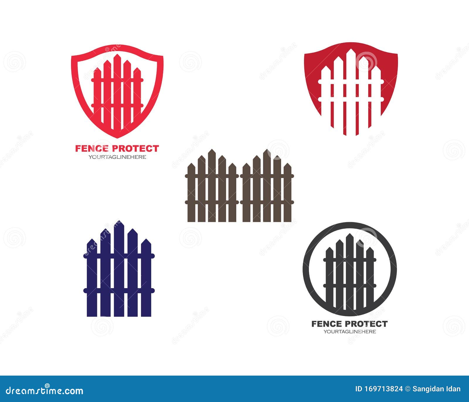 Zaun-Symbol-Logo-Vektorgrafik Vektor Abbildung - Illustration von ...