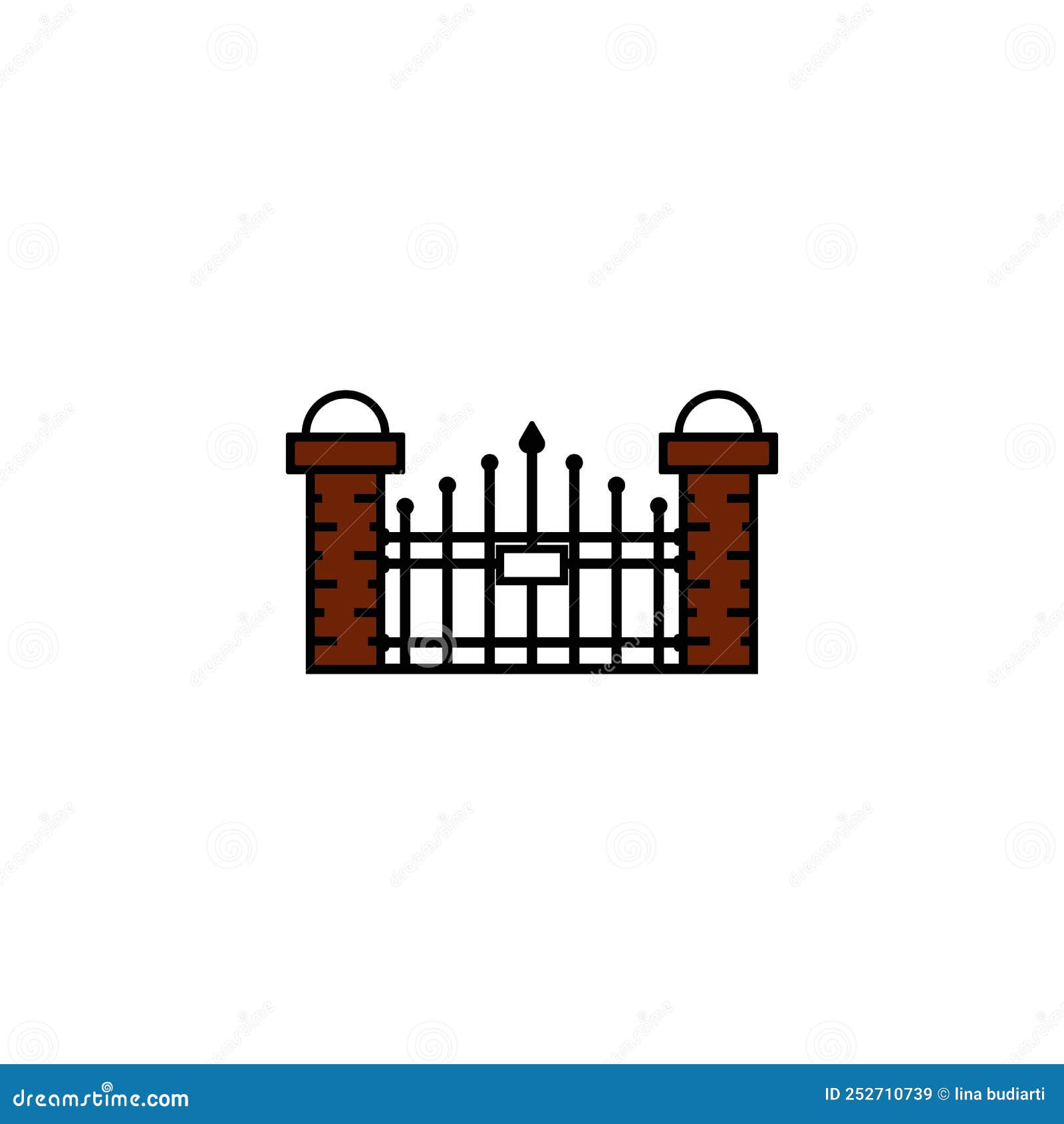 Zaun-Symbol vektor abbildung. Illustration von auslegung - 252710739