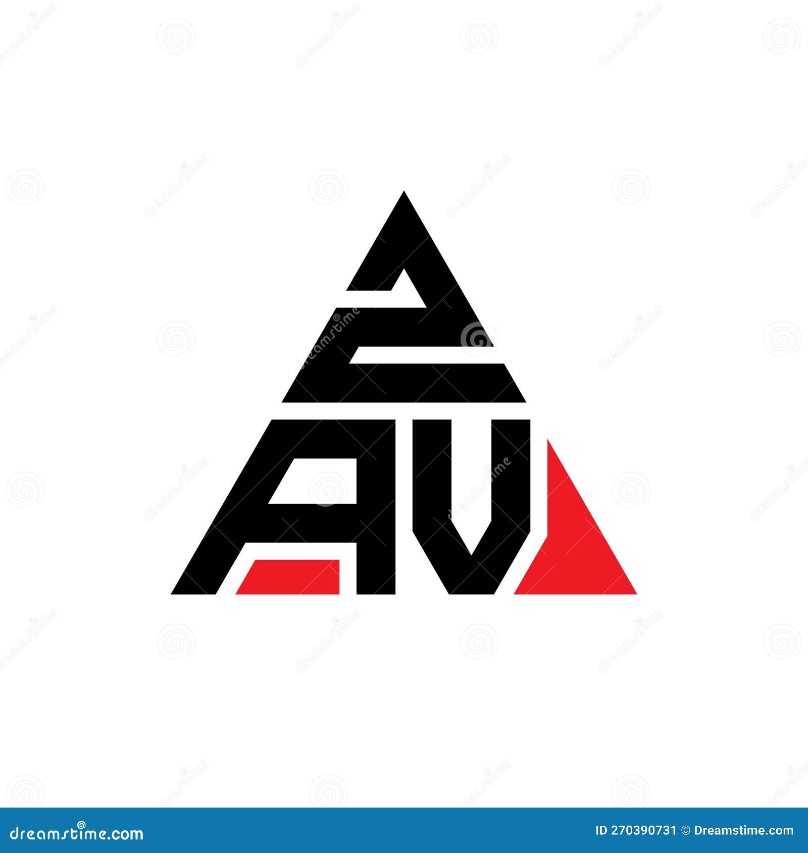 ZAV Triangle Letter Logo Design with Triangle Shape. ZAV Triangle Logo ...