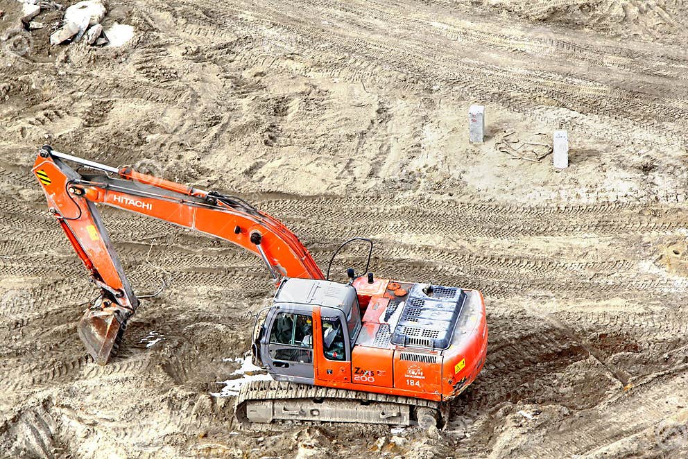 Zaxis 200 de Hitachi image éditorial. Image du chenilles - 50224120