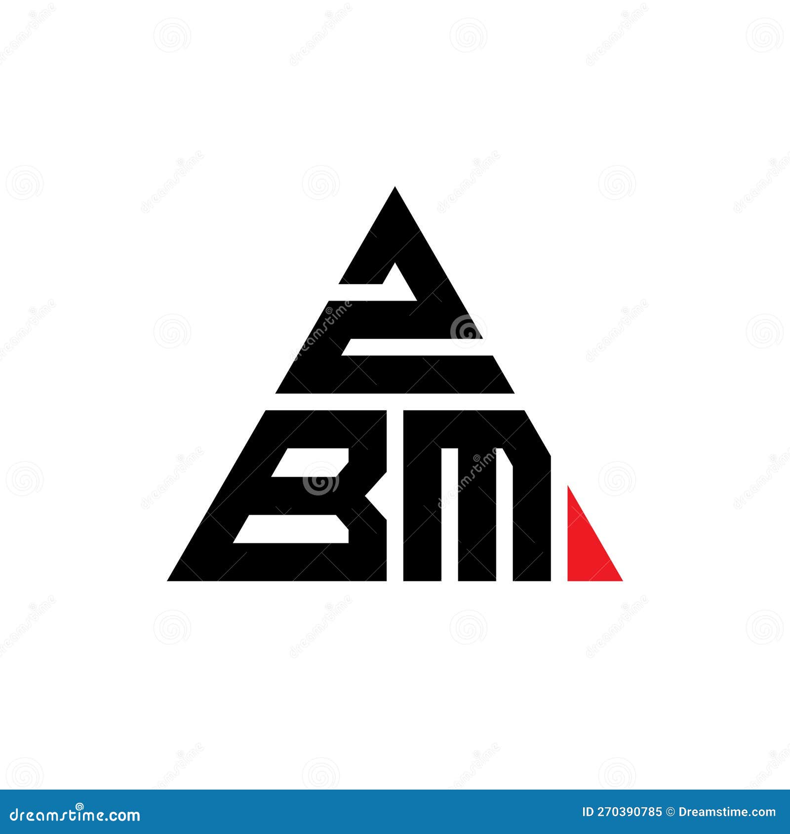 ZBM Triangle Letter Logo Design with Triangle Shape. ZBM Triangle Logo ...