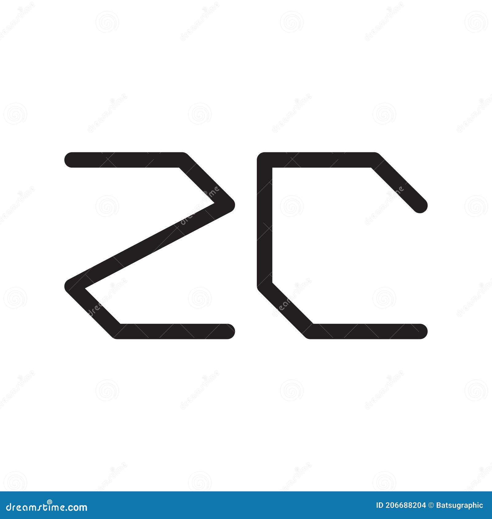Zc Initial Letter Vector Logo Icon Stock Vector - Illustration of ...