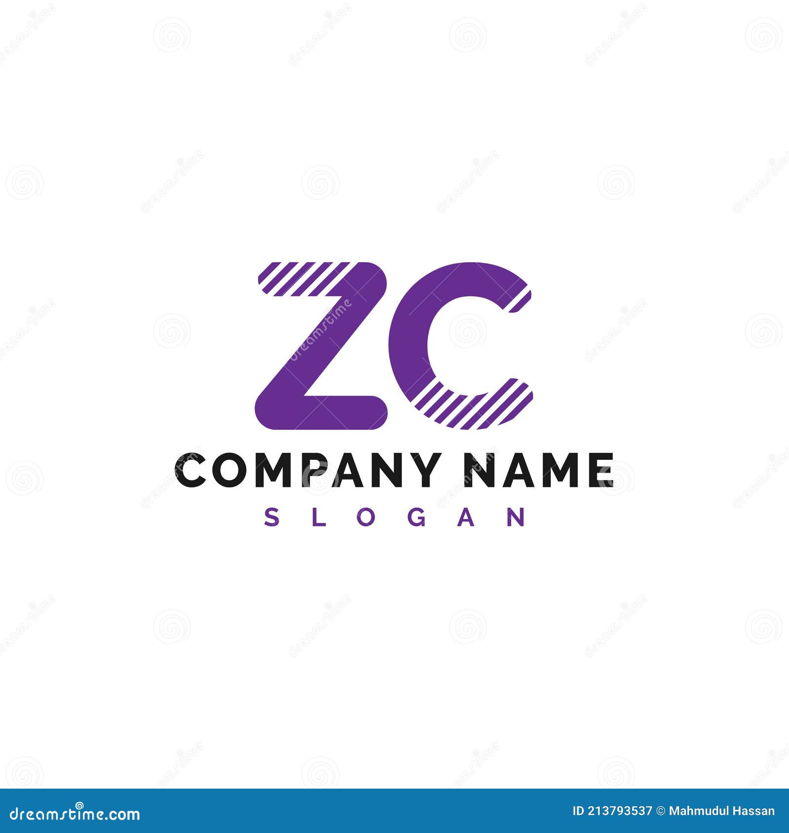 ZC Letter Logo Design. ZC Letter Logo Vector Illustration - Vector ...
