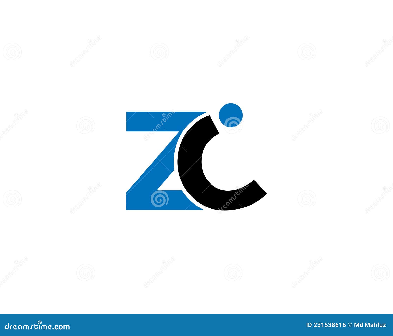 ZC Logo Design Template Vector Stock Vector - Illustration of ...