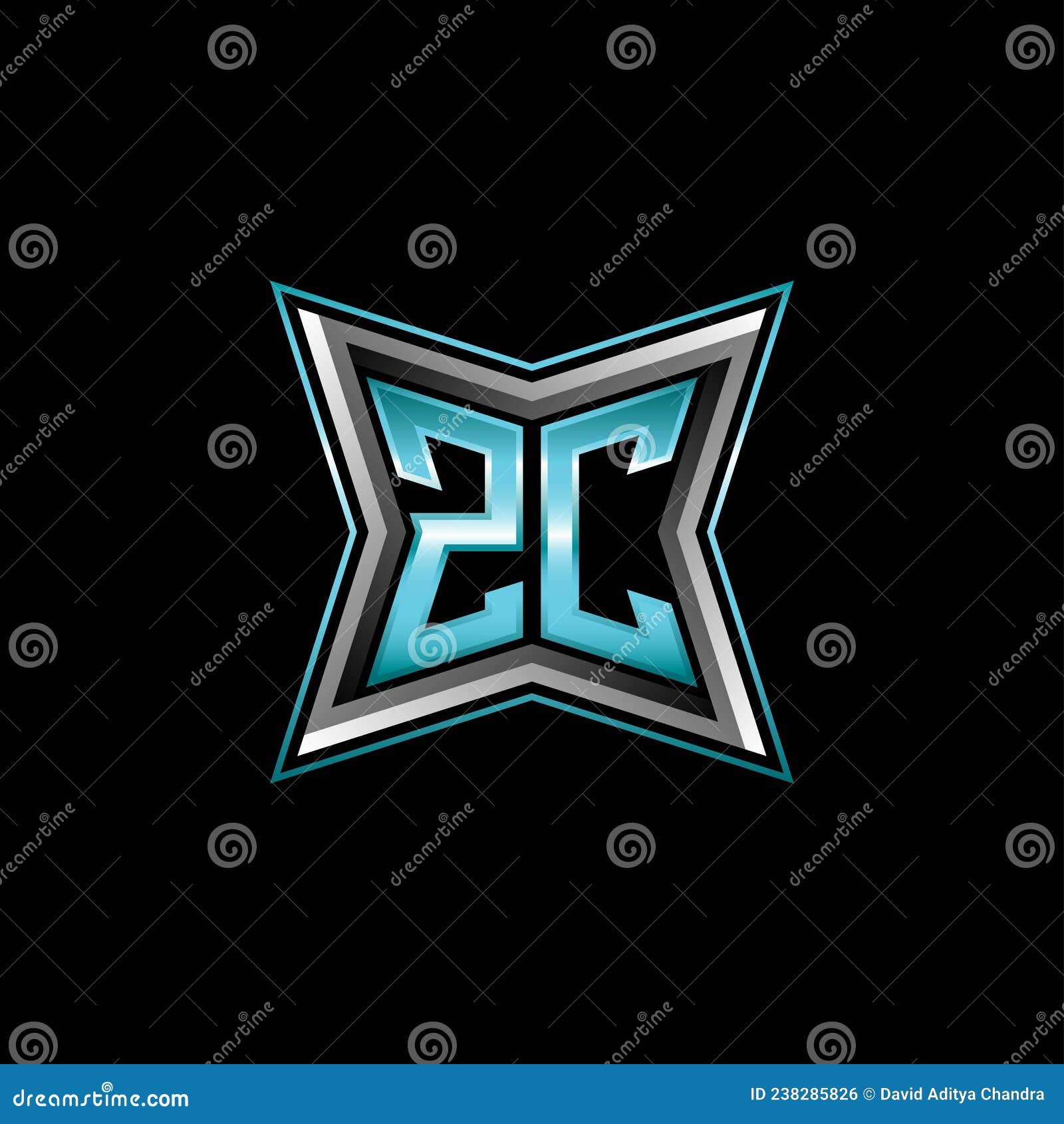 ZC Logo Monogram Geometric Modern Design Stock Vector - Illustration of ...