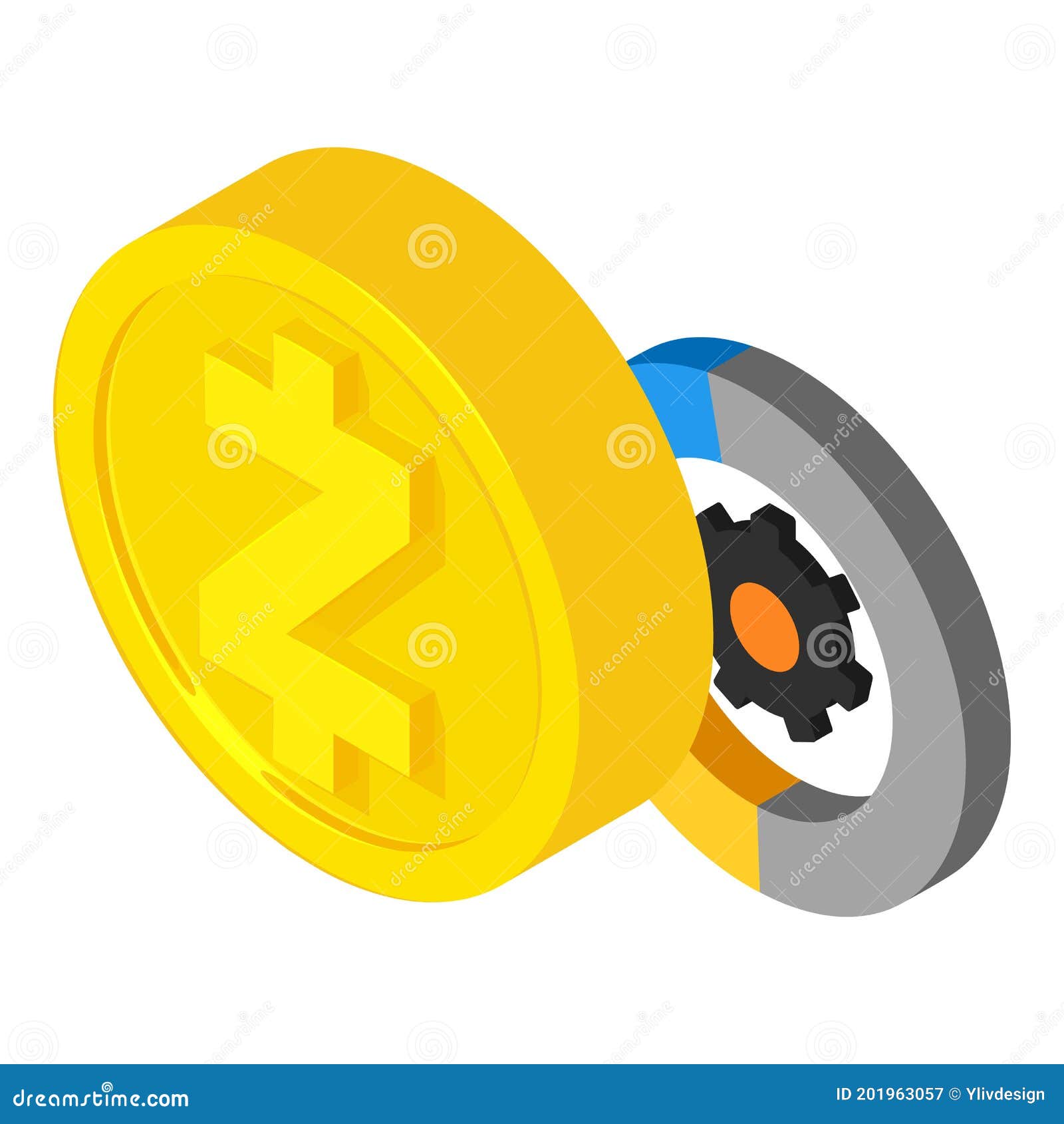 Zcash ZEC Isometric Token Symbol In Digital Circle On Blue Background ... Zcash ZEC Isometric Token Symbol In Digital Circle On Blue Background ...
