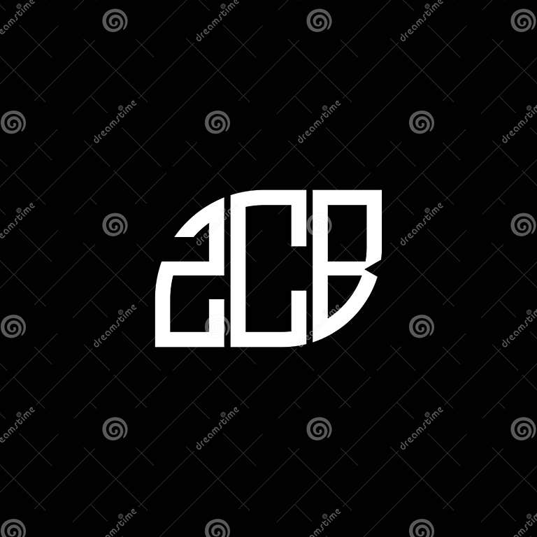 ZCB Letter Logo Design on Black Background. ZCB Creative Initials ...