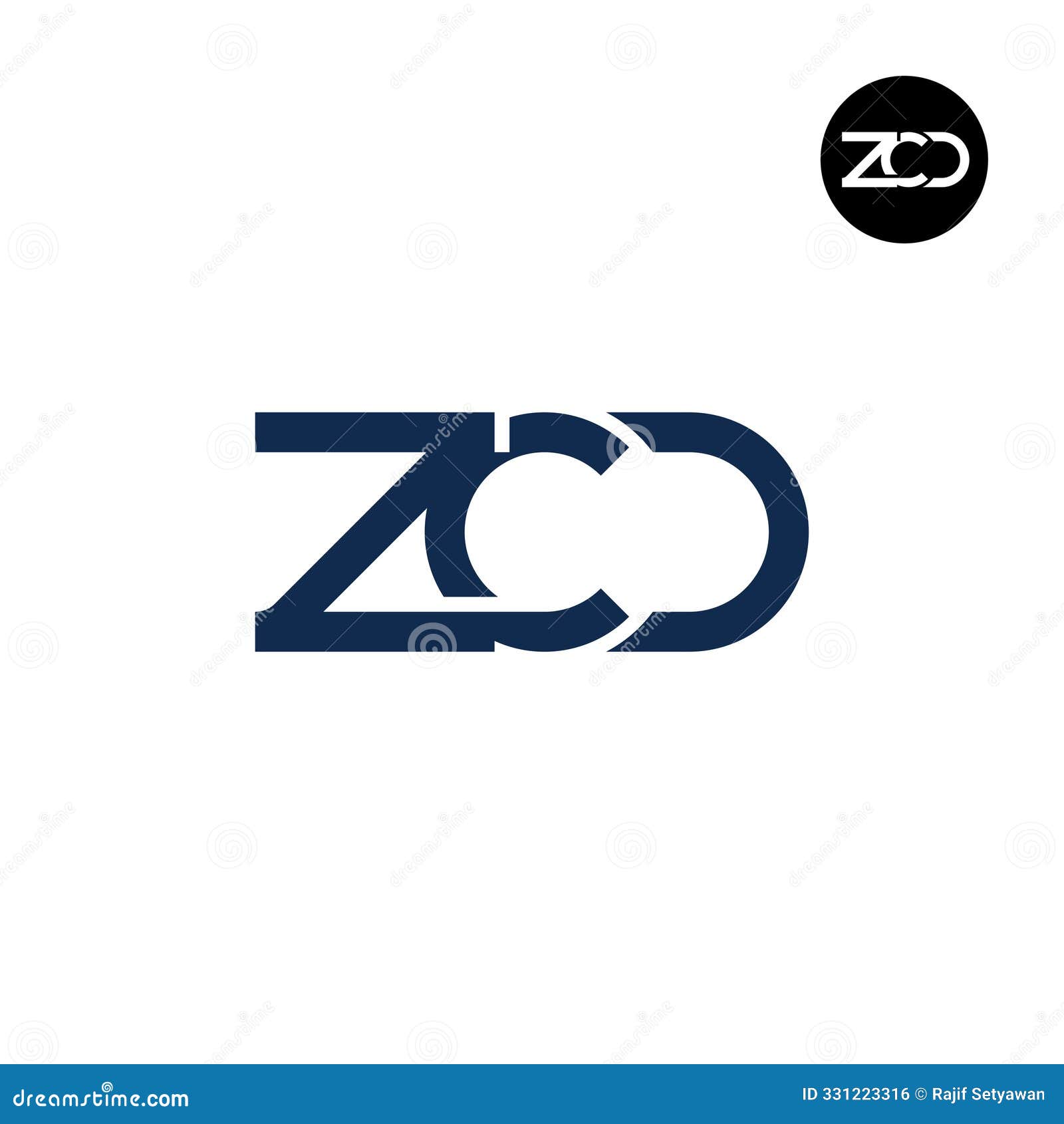 ZCD Logo Letter Monogram Design Stock Vector - Illustration of designs ...