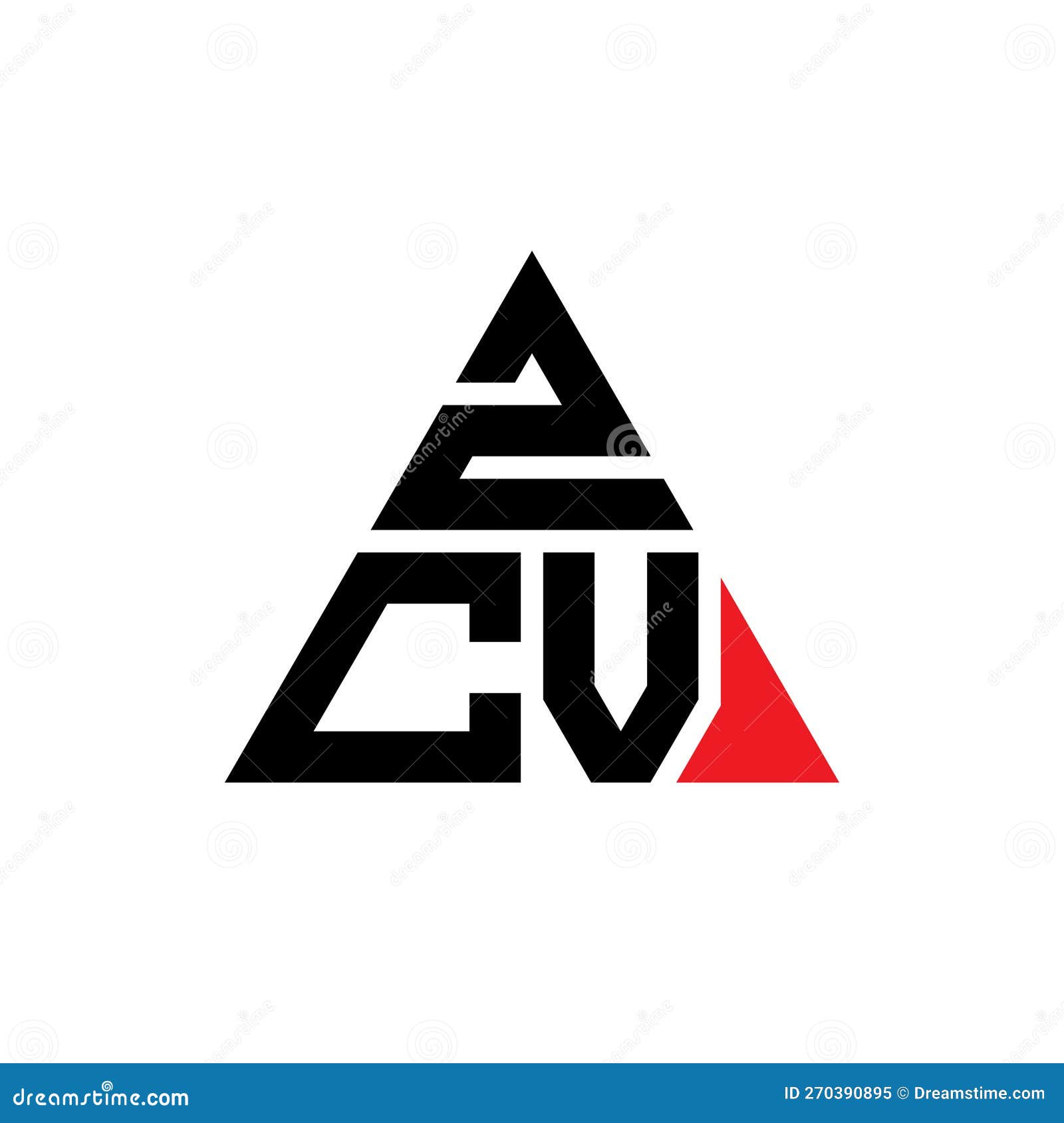 ZCV Triangle Letter Logo Design with Triangle Shape. ZCV Triangle Logo ...