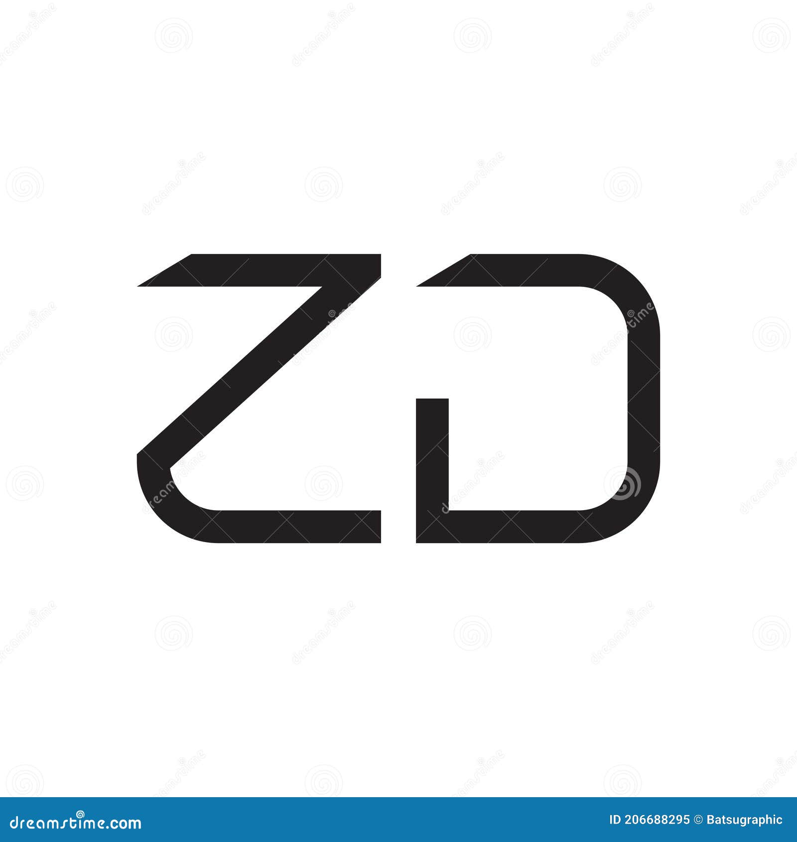 Zd Initial Letter Vector Logo Icon Stock Vector - Illustration of ...
