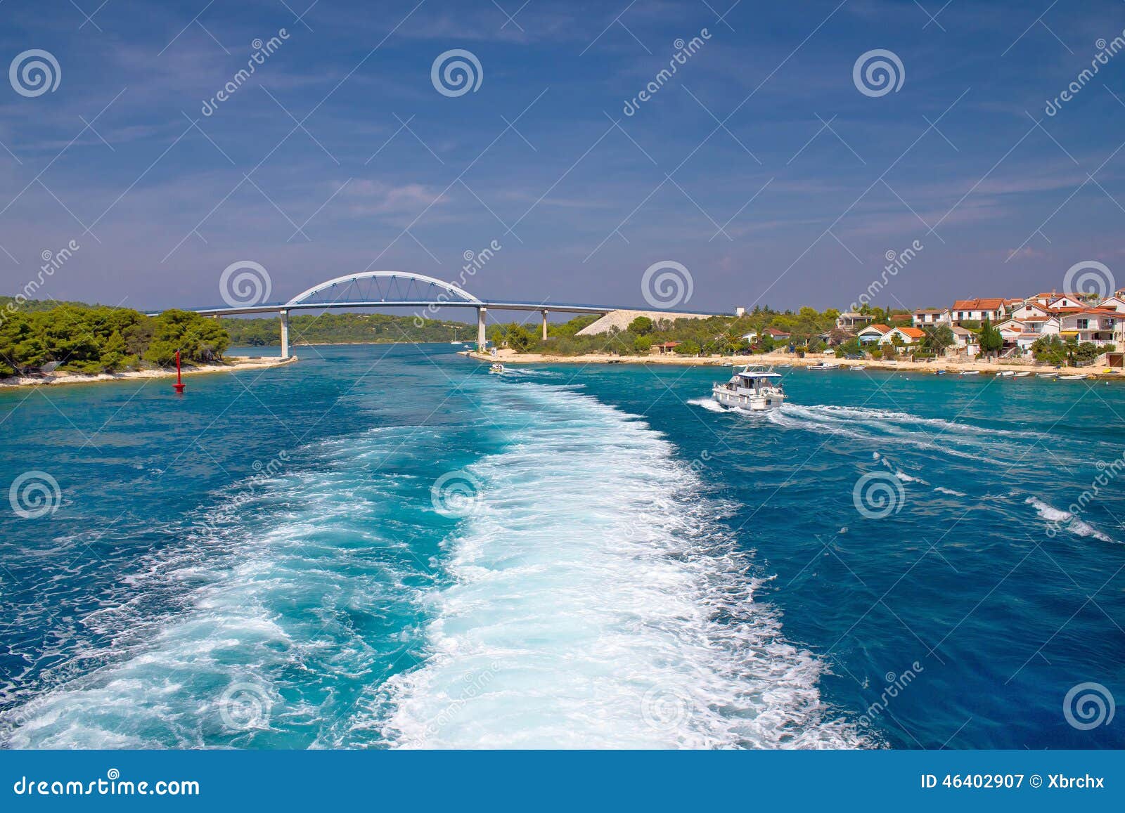 Zdrelac Bridge Connecting Ugljan Pasman Stock Photos - Free & Royalty ...
