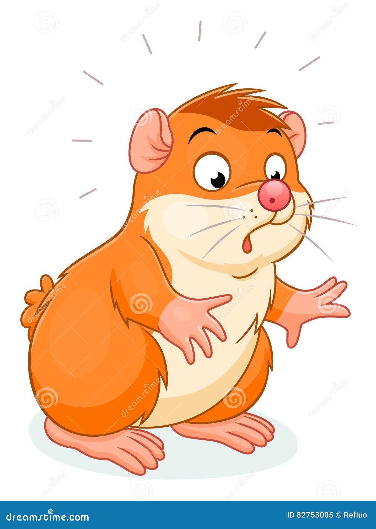 Zdziwiony chomik ilustracja wektor. Ilustracja złożonej z odosobniony ...