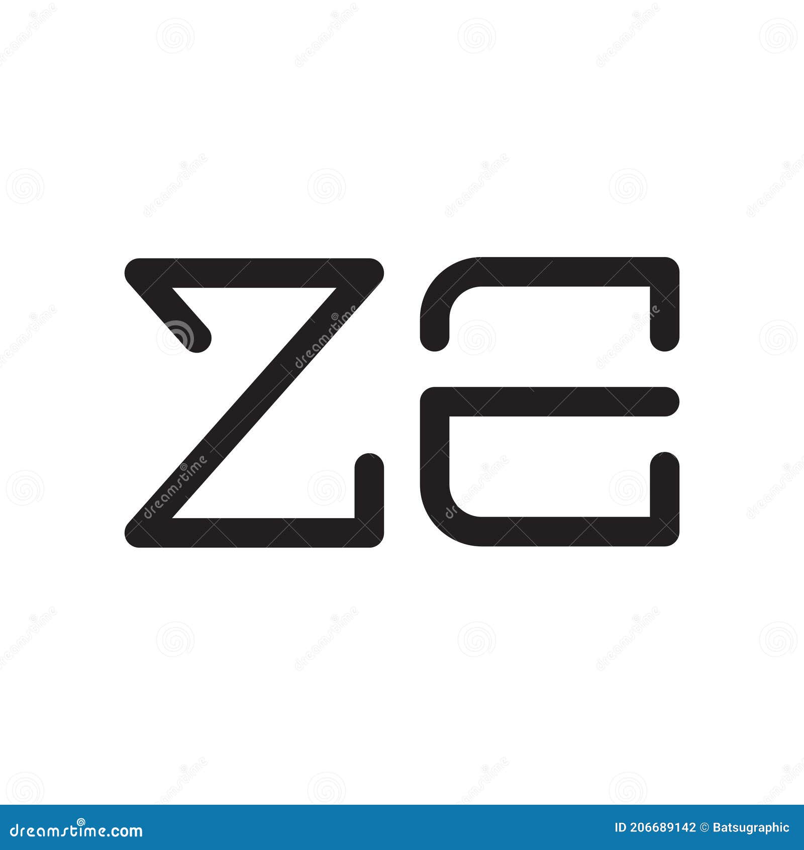 Ze Initial Letter Vector Logo Icon Stock Vector - Illustration of ...