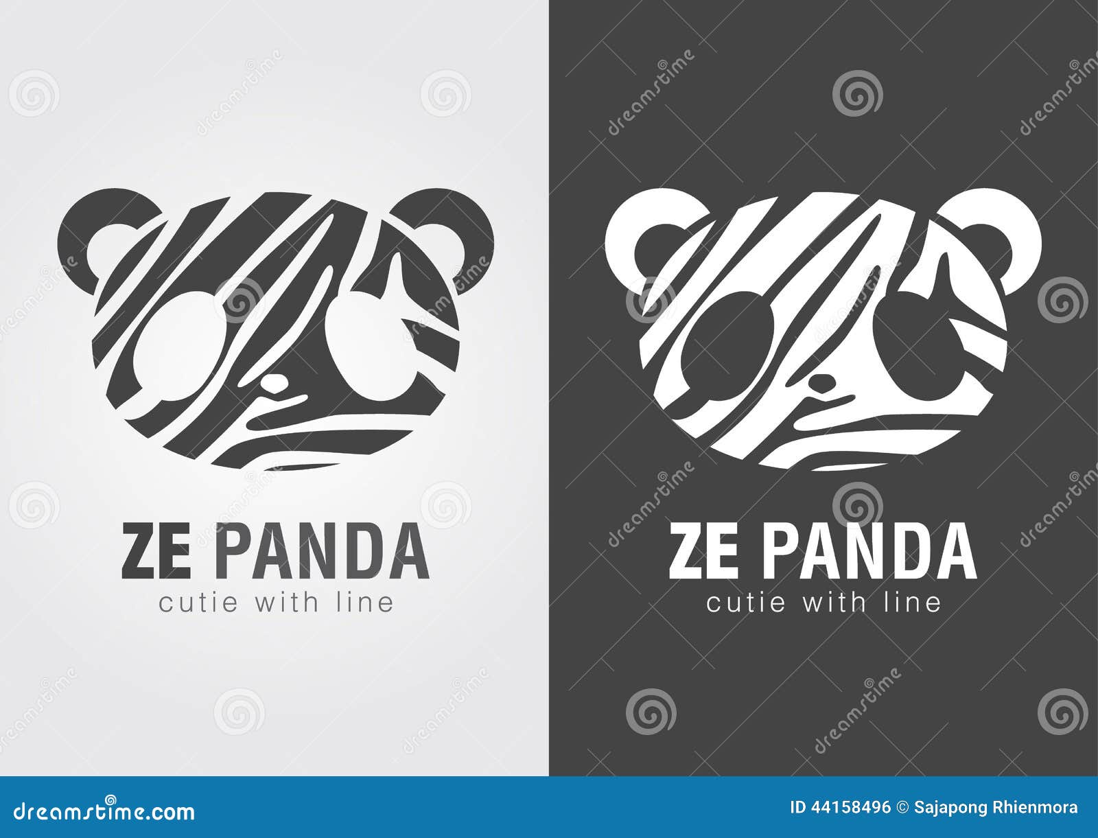 Ze Panda a Perfect Combination of Zebra and Panda. Stock Vector ...