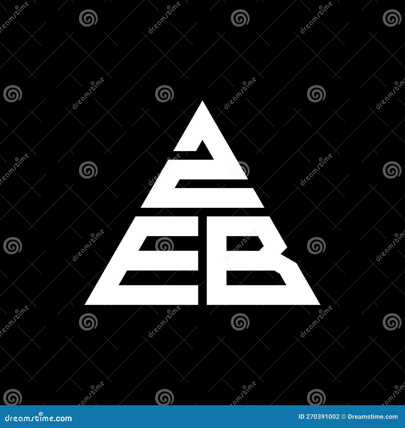ZEB Triangle Letter Logo Design with Triangle Shape. ZEB Triangle Logo ...