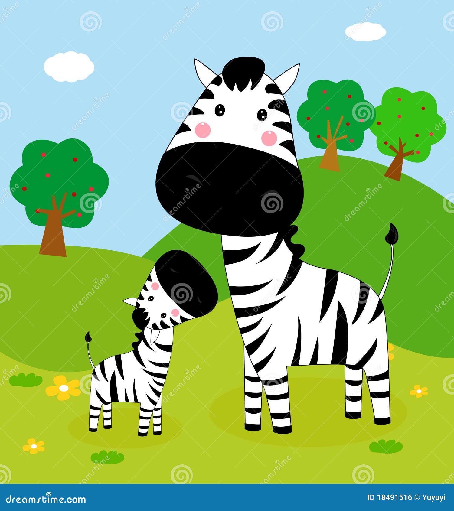 Zebra stock vector. Illustration of character, childhood - 18491516
