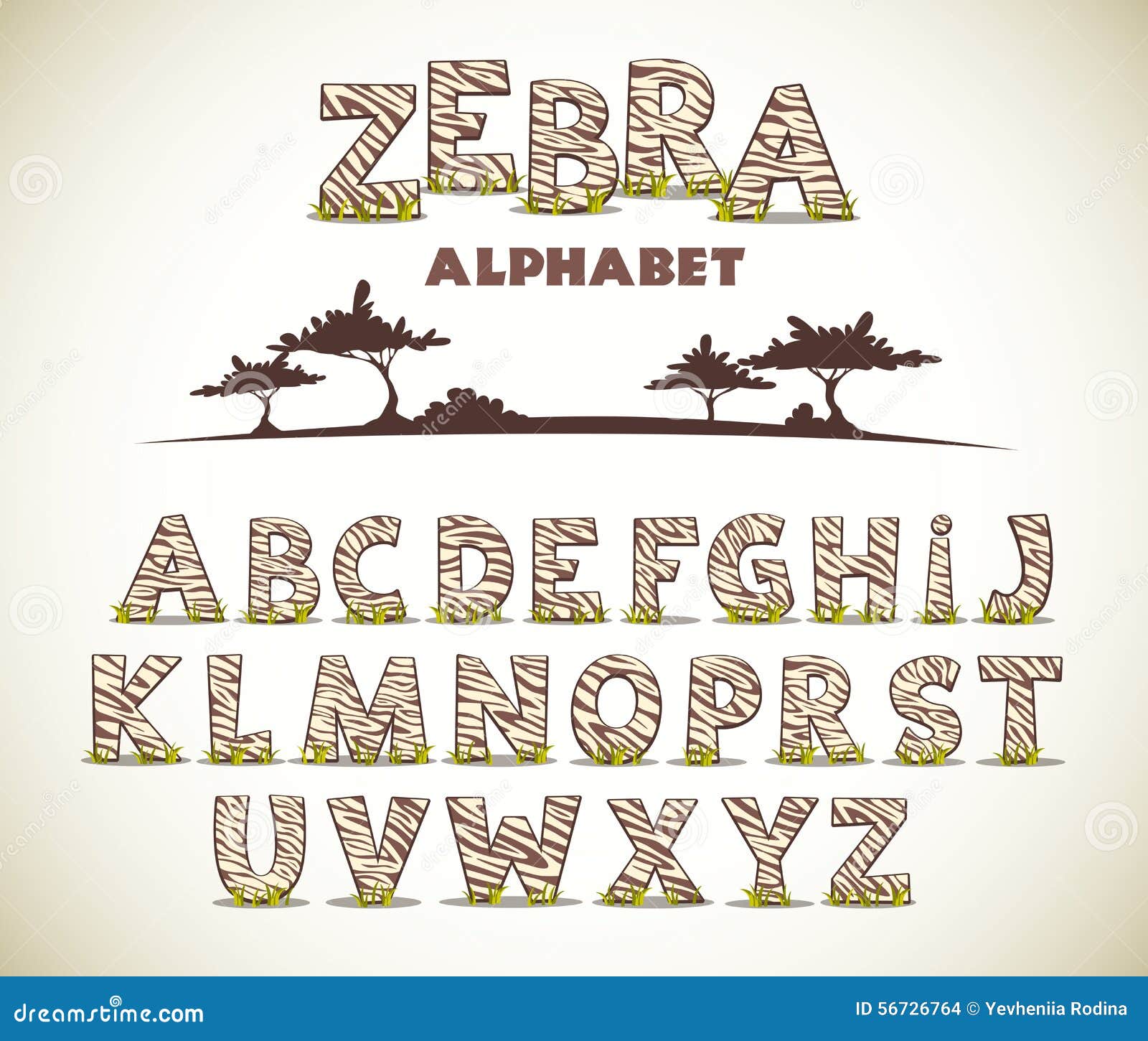 Zebra alphabet stock illustration. Illustration of print - 56726764