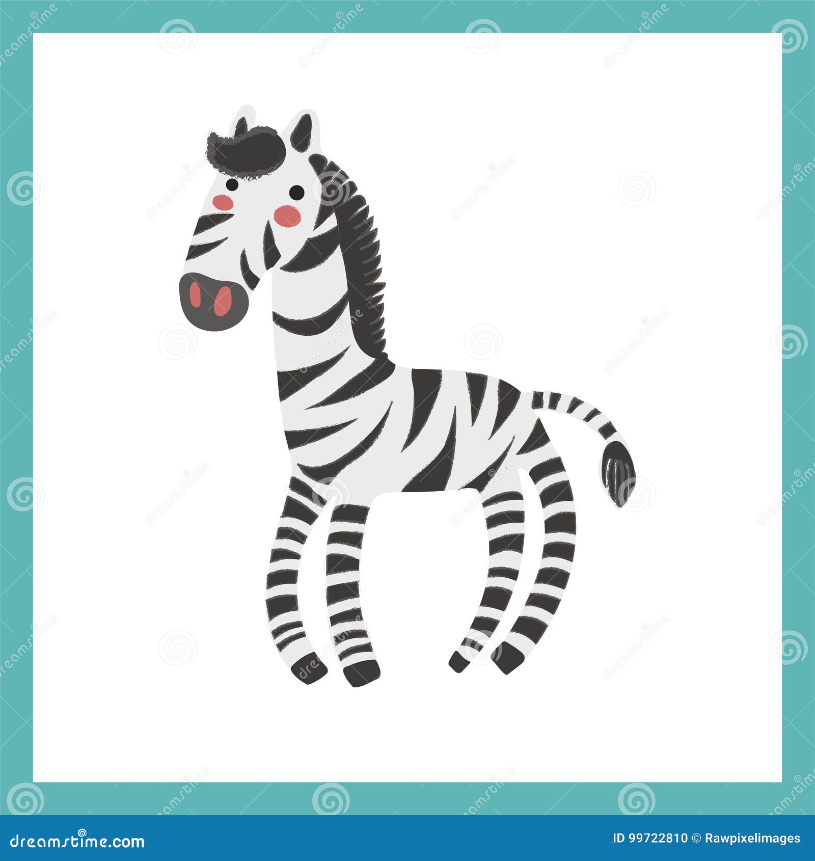 Zebra Animal Doodle Vector Illustration Stock Vector - Illustration of ...