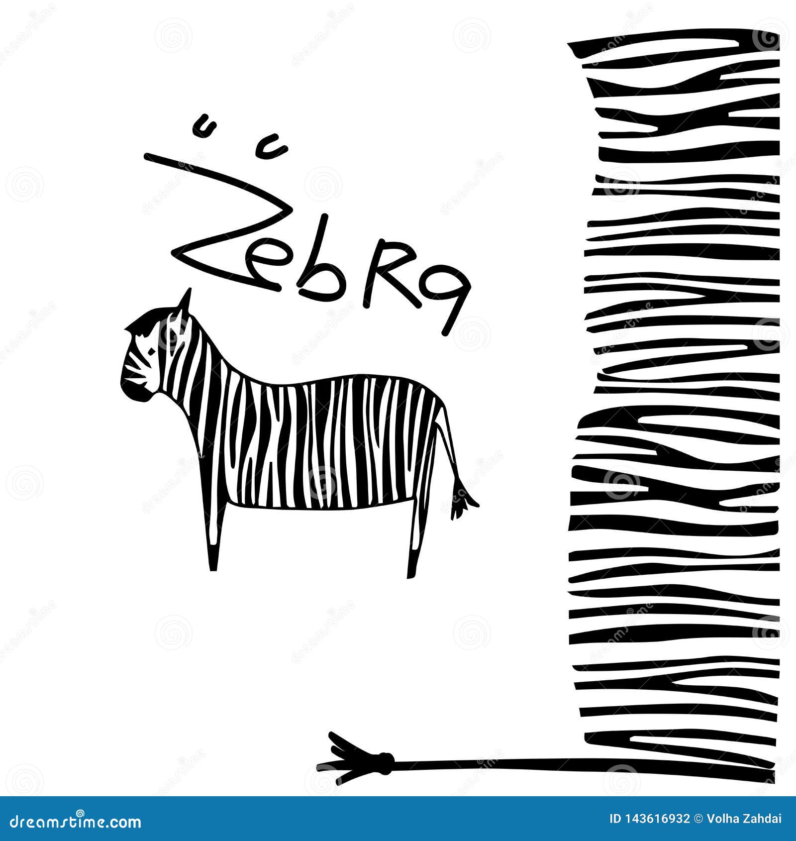 Zebra Strip. Zebra Stripes Pattern Texture Vector Illustration ...