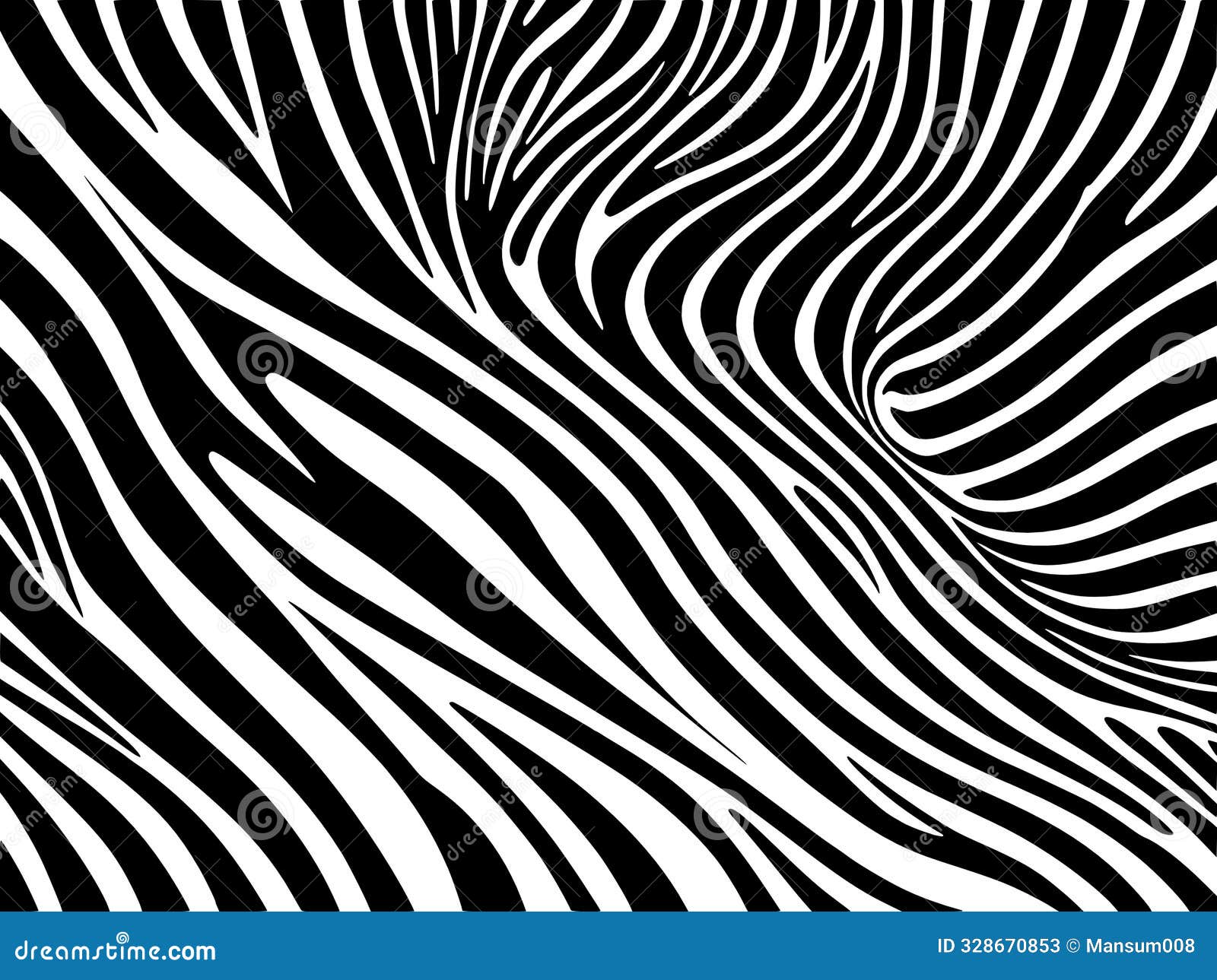 Zebra Black and White Pattern. Animal Print Stock Illustration ...