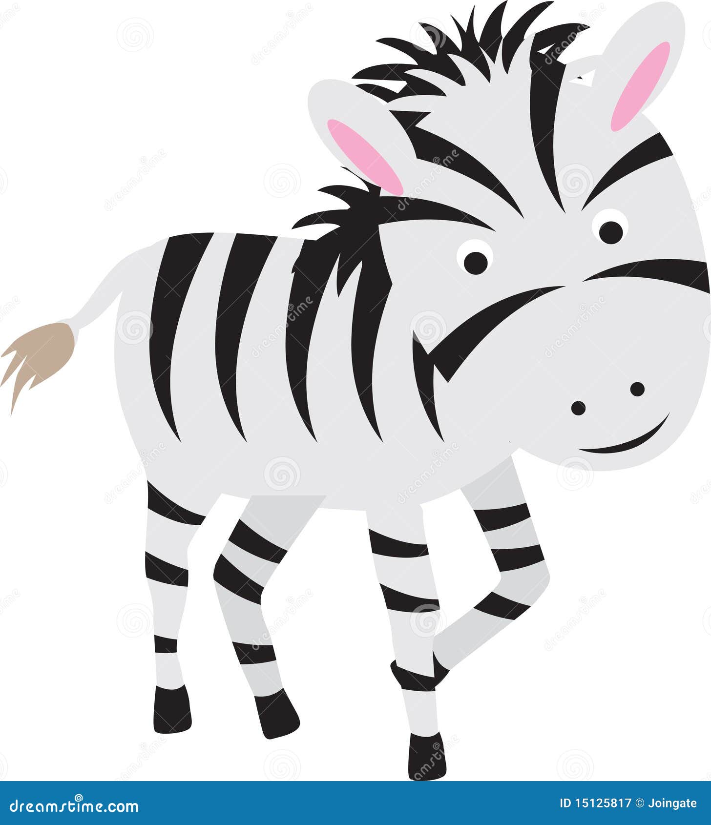 Zebra cartoon stock vector. Illustration of modern, grey - 15125817