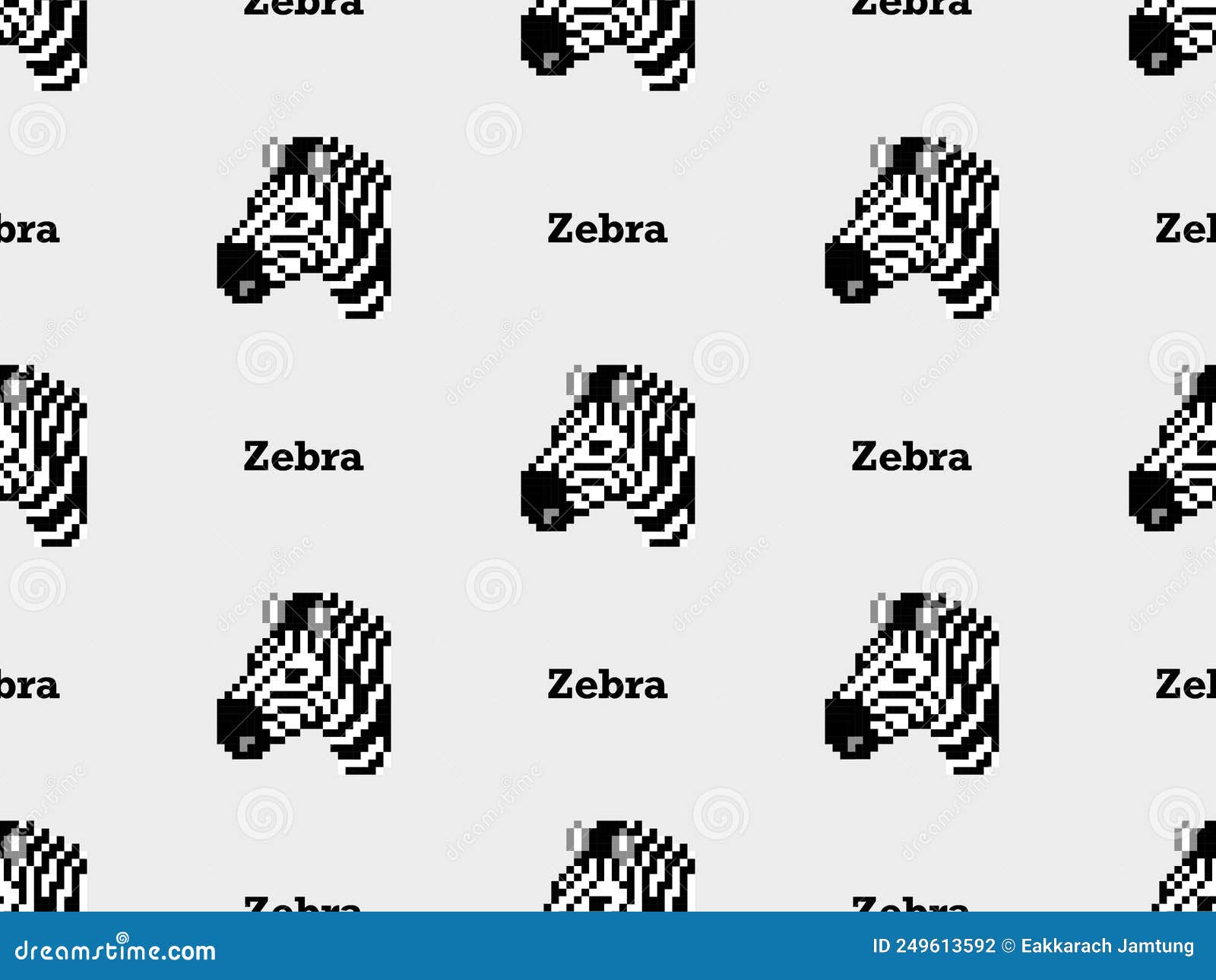 Zebra Pixel Art On Solid Background Stock Photo | CartoonDealer.com ...
