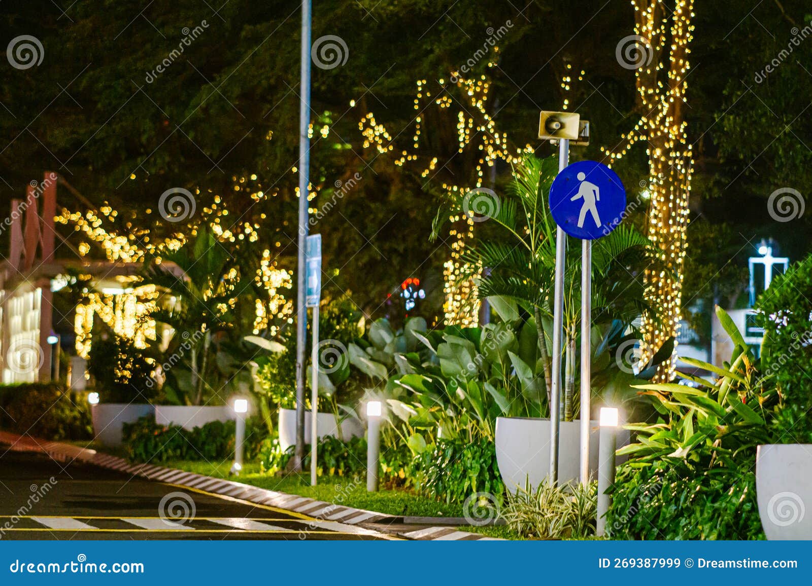 Zebra Cross and Pedestrian Sign Inside Mall Complex Stock Image - Image ...