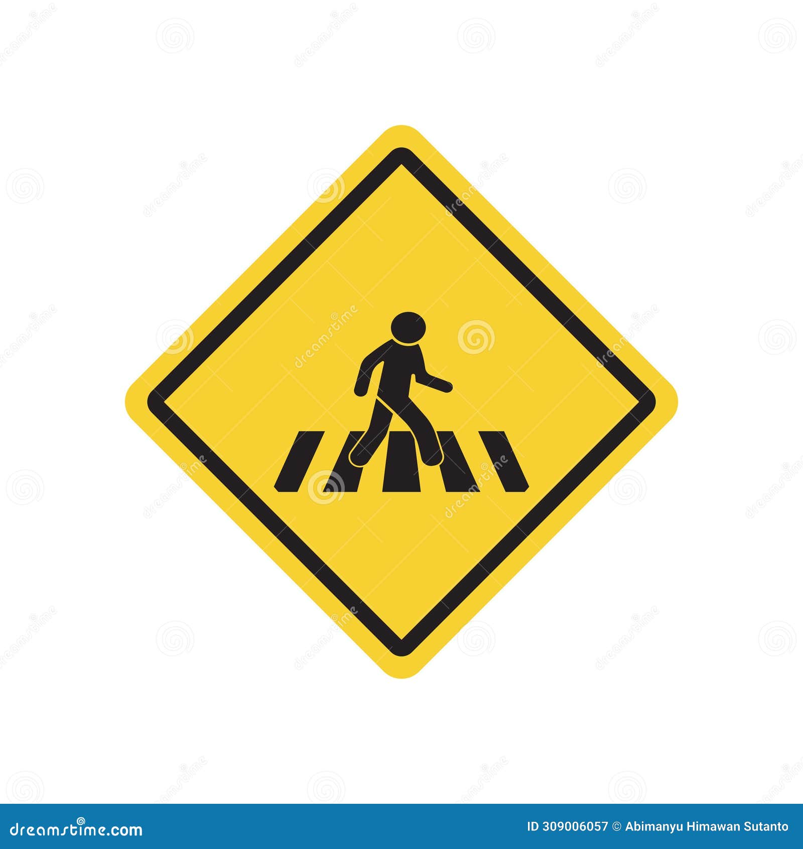 Zebra crossing icon vector stock vector. Illustration of person - 309006057