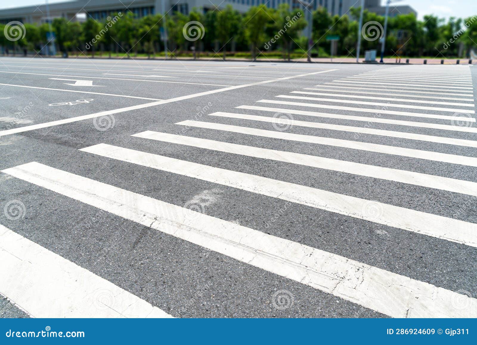 Zebra Crossing on Outdoor Road Stock Image - Image of pattern, highway ...