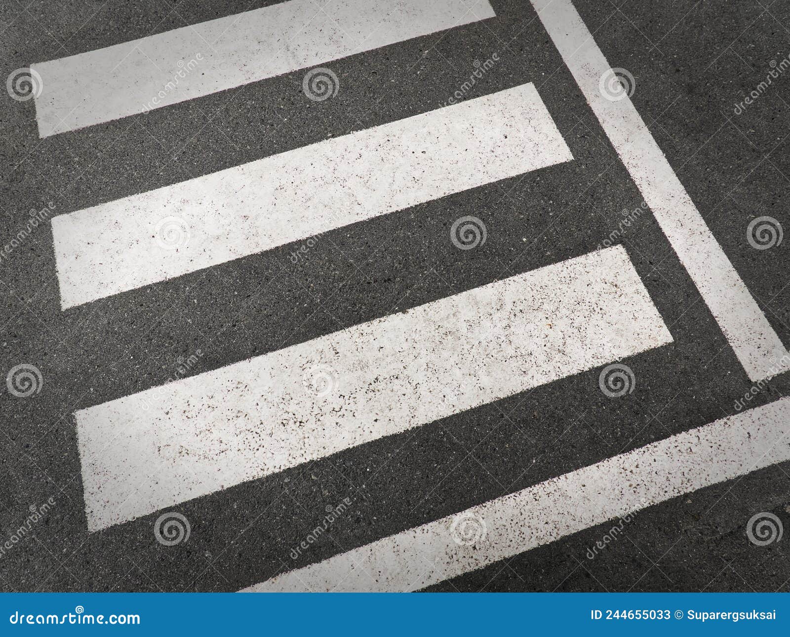 Zebra Crossing Paint on Asphalt Street Stock Image - Image of pavement ...