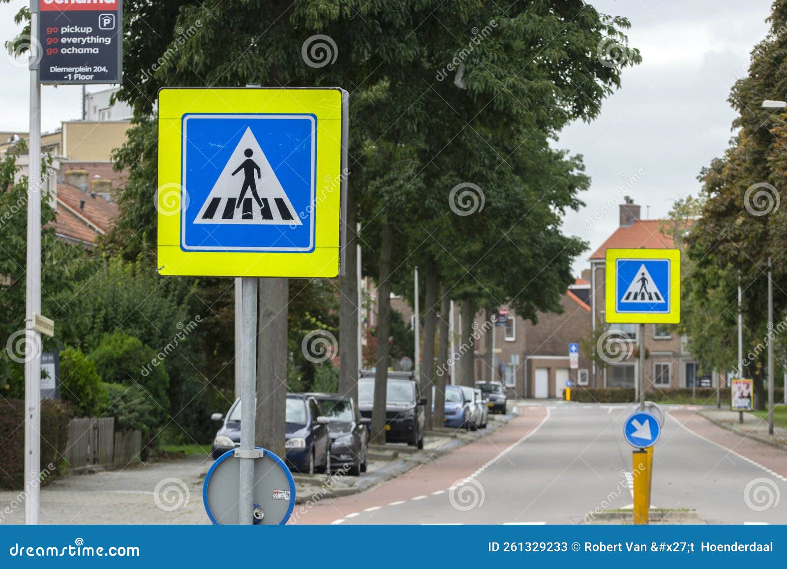 Zebra Crossing Sign at Diemen the Netherlands 7-10-2022 Editorial Stock ...