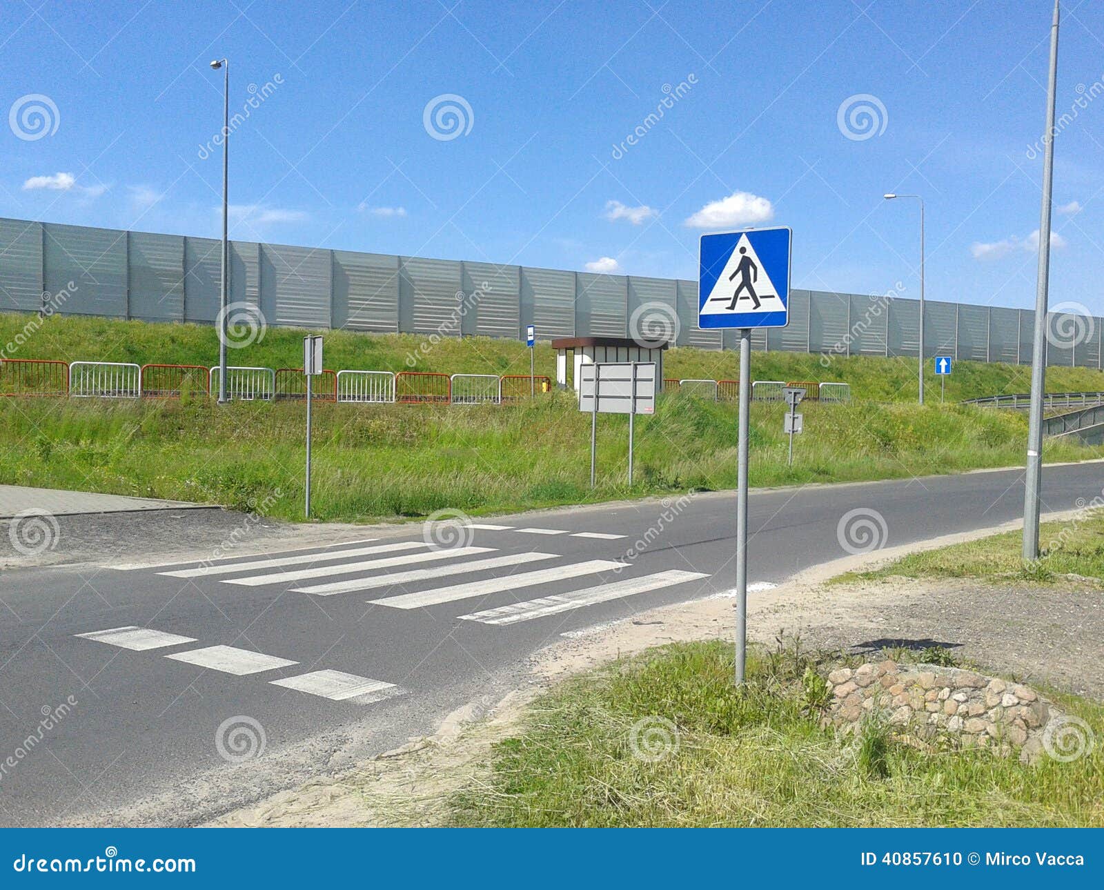 Zebra crossing stock photo. Image of green, grass, blue - 40857610
