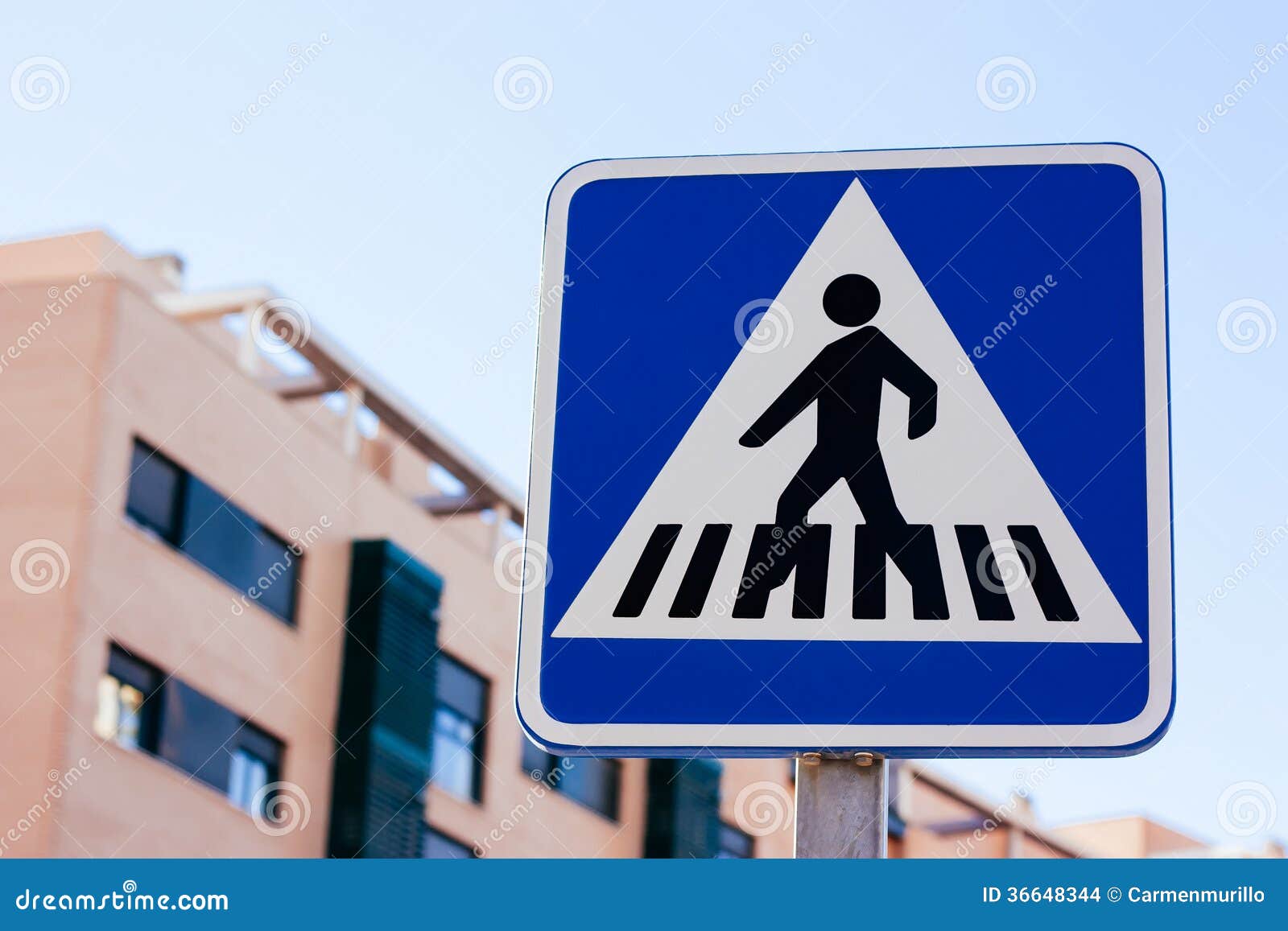 Zebra Crossing Sign stock photo. Image of indication - 36648344