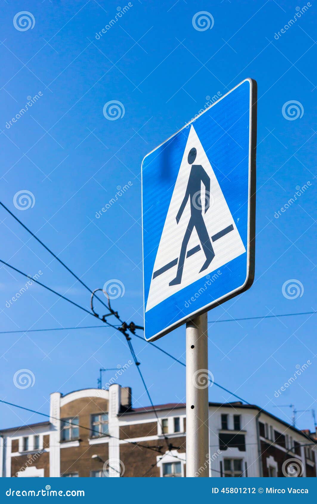Zebra crossing sign stock photo. Image of city, symbol - 45801212