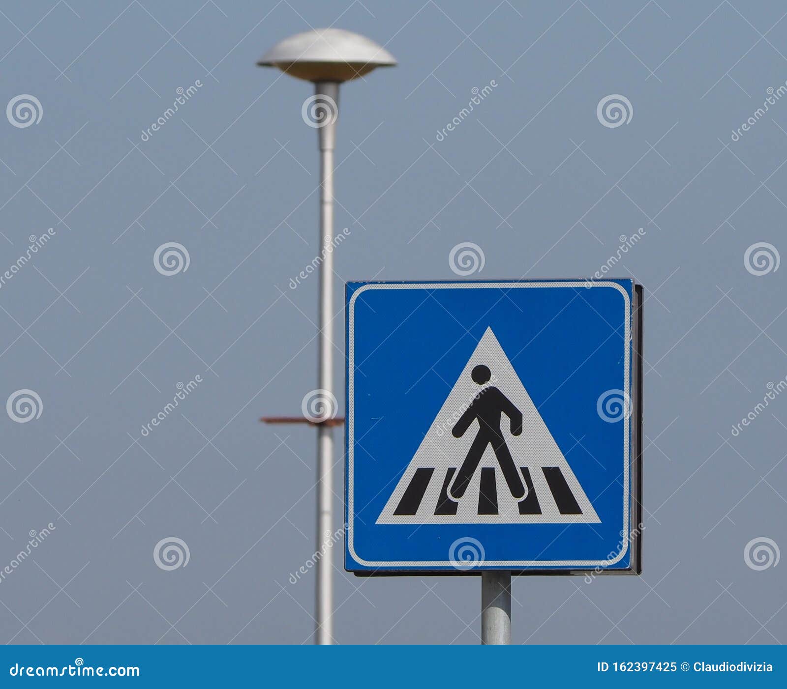 Zebra crossing sign stock image. Image of symbol, transit - 162397425