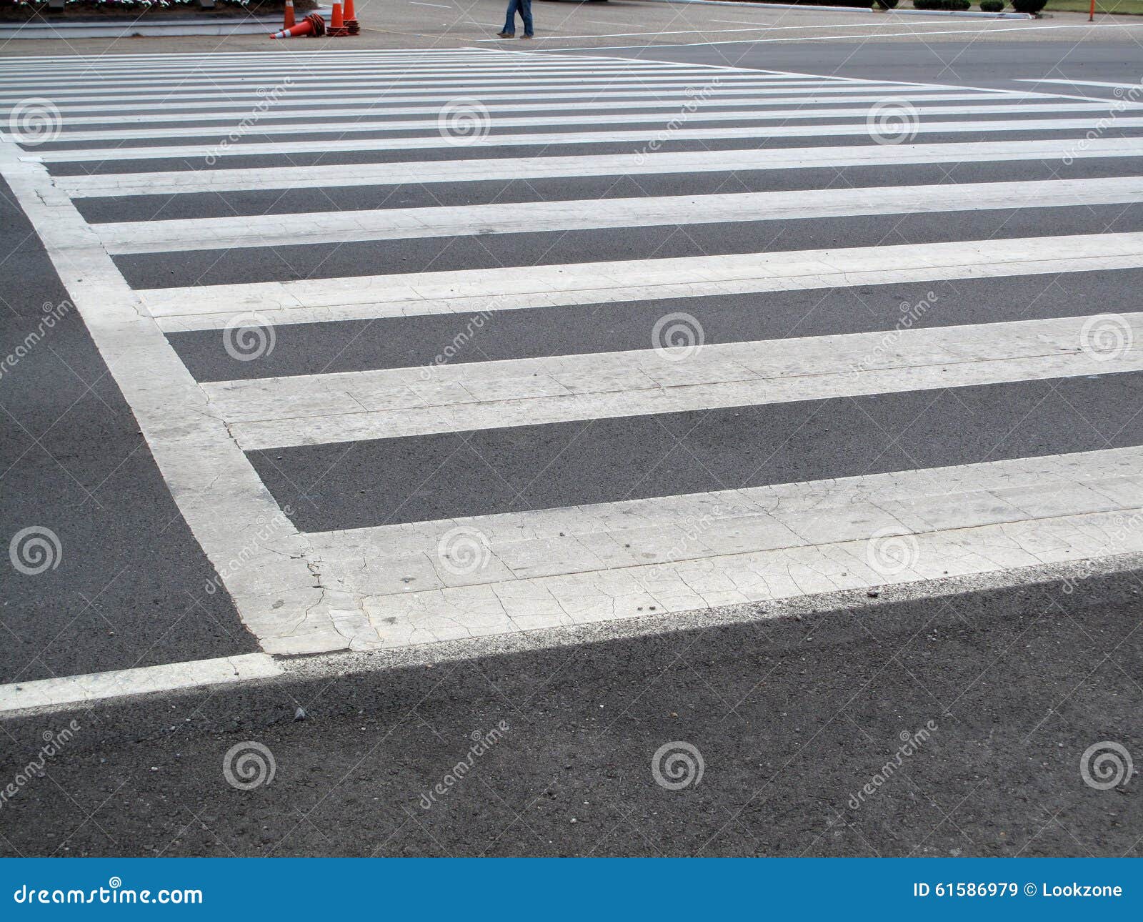 Zebra Crossing stock image. Image of crossroads, cracks - 61586979