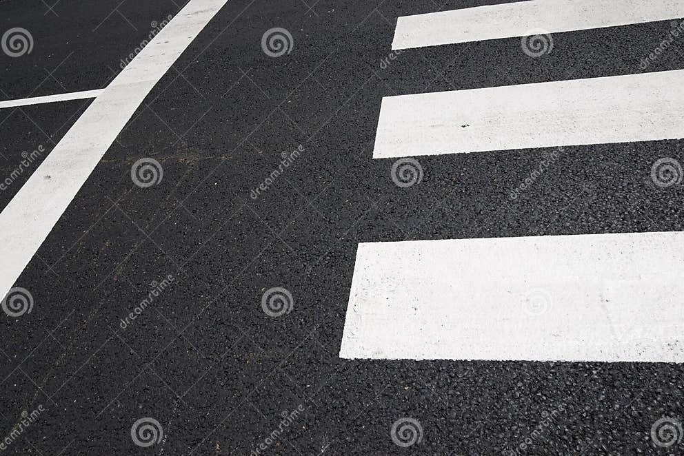 Zebra crossing view stock image. Image of passage, empty - 153443611