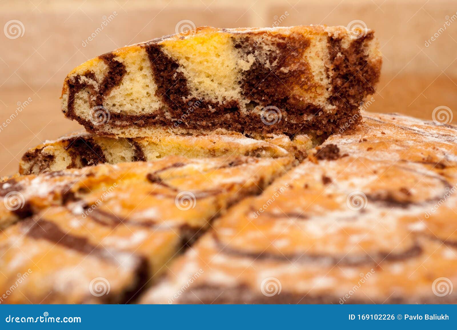 Zebra Zebra Cupcake Pie on a Plate, Homemade Pastries Stock Photo ...