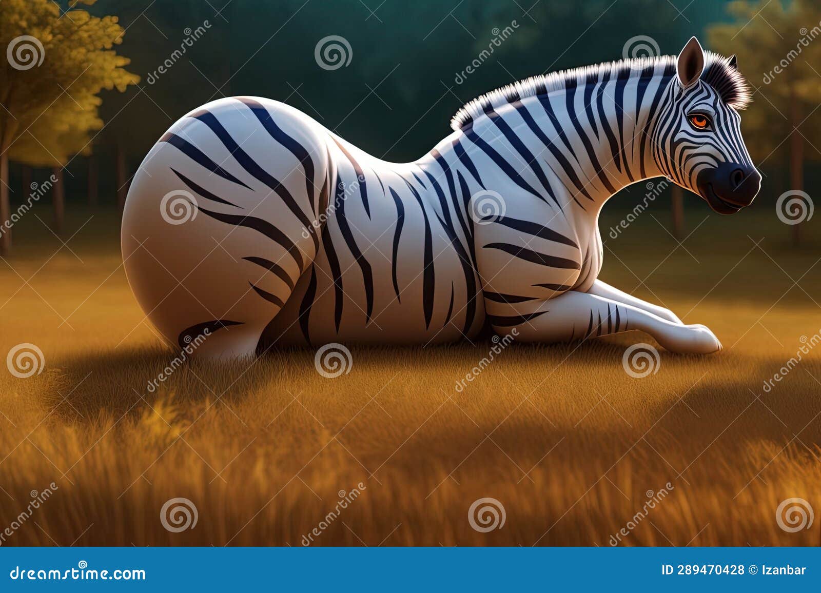 Zebra Cute Fat Animal Illustration Generative Ai Stock Illustration ...