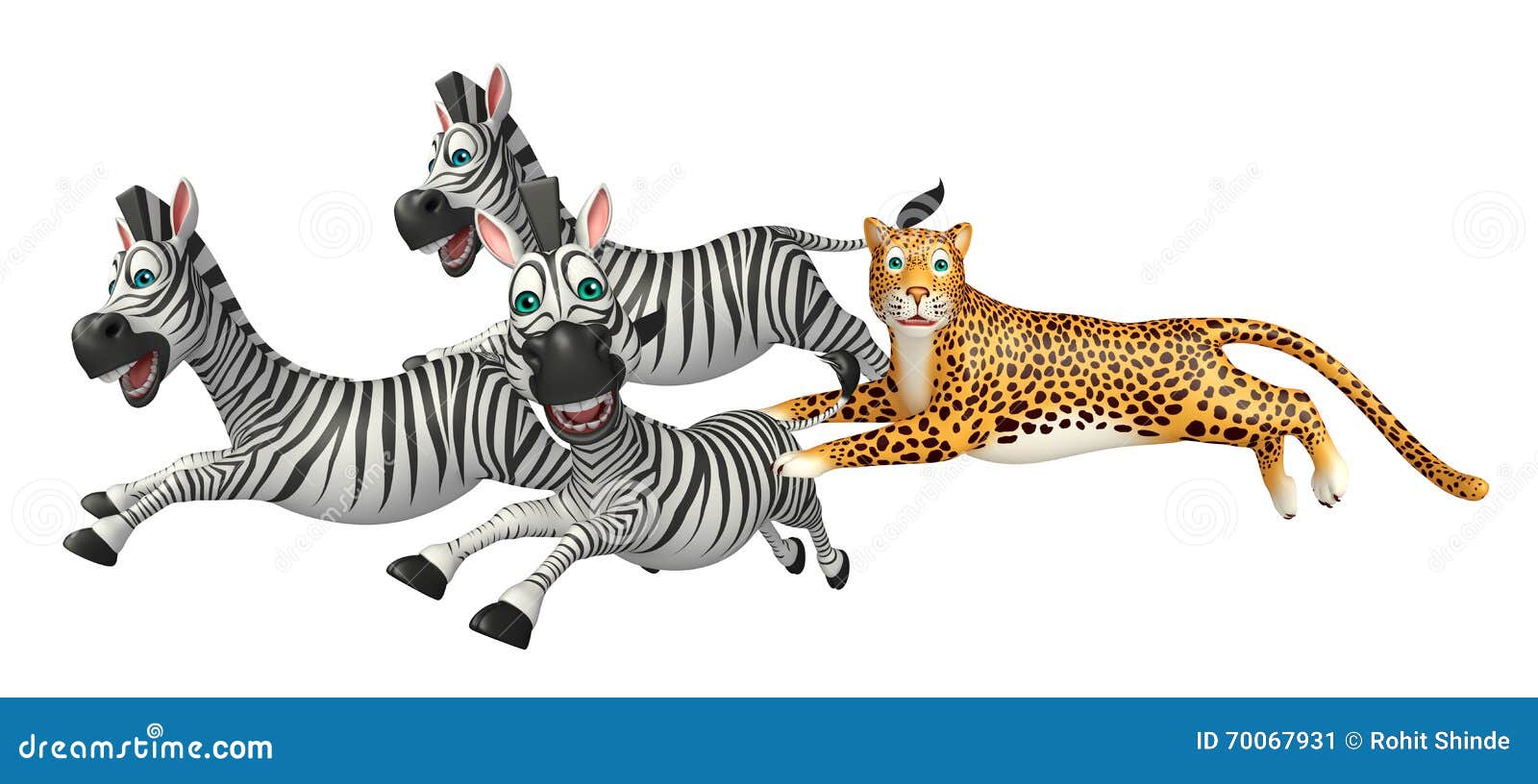 Zebra da caça do leopardo ilustração stock. Ilustração de zoologia ...