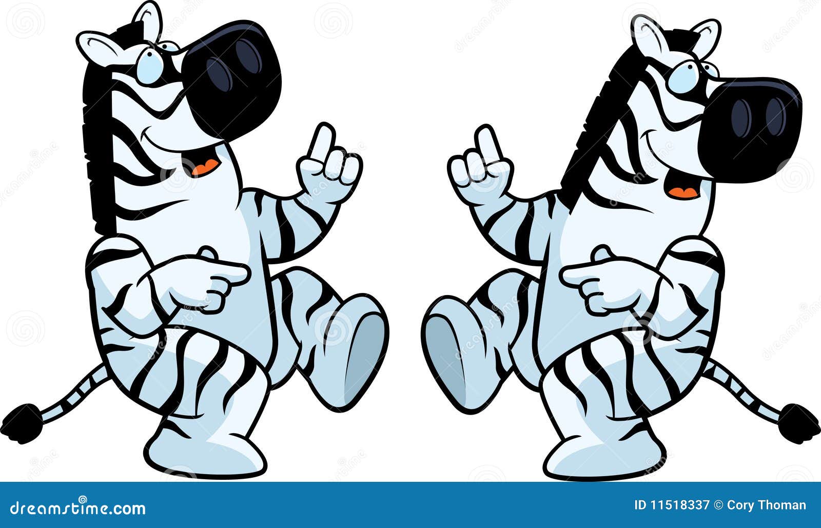 Zebra Dancing stock vector. Illustration of dancing, celebrating - 11518337