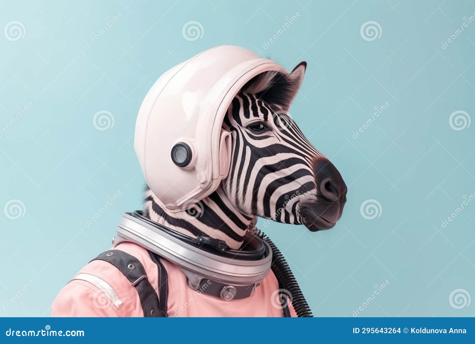 A Zebra Dressed As an Astronaut, Concept of Space Exploration Stock ...