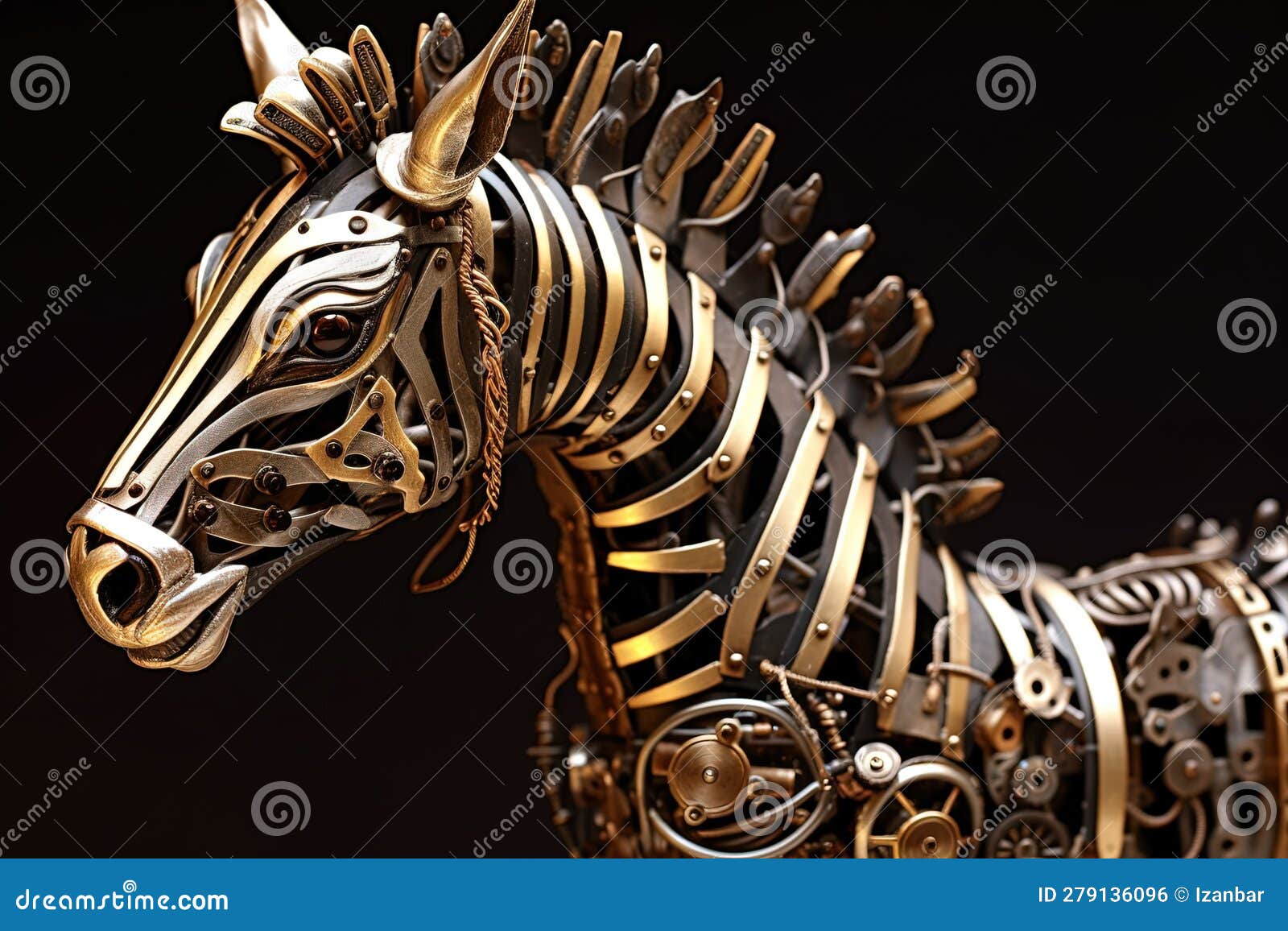 Zebra Steampunk Animal Illustration Generative Ai Stock Illustration ...