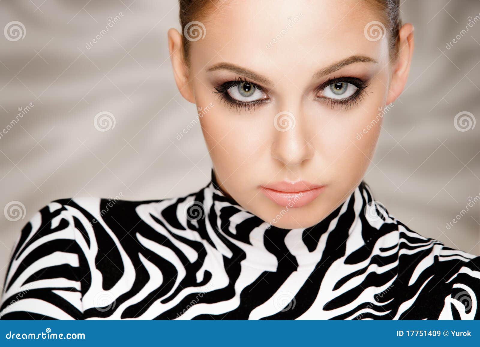 Zebra fashion stock image. Image of girl, eyes, ethnic - 17751409