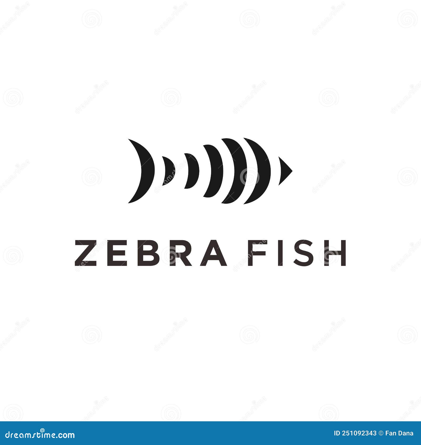 Zebra and Fish Logo Idea, Modern Concept Stock Vector - Illustration of ...